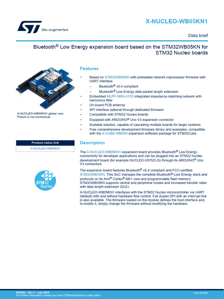 X Nucleo wb05kn1 | PDF