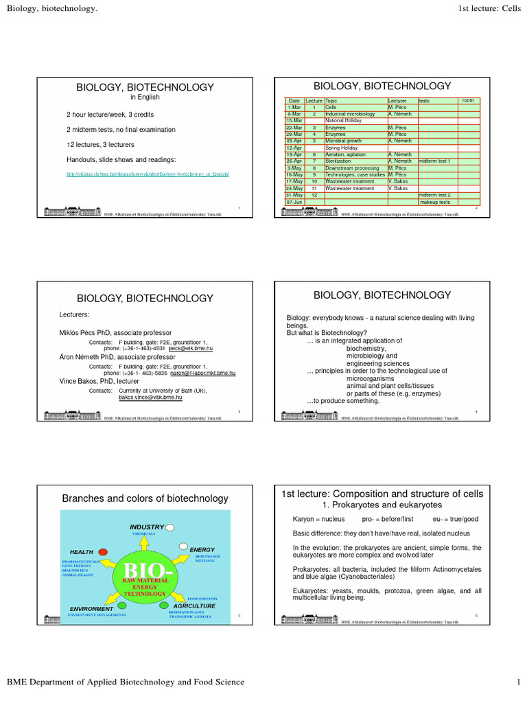 01st Lecture - Cells BW6 | PDF