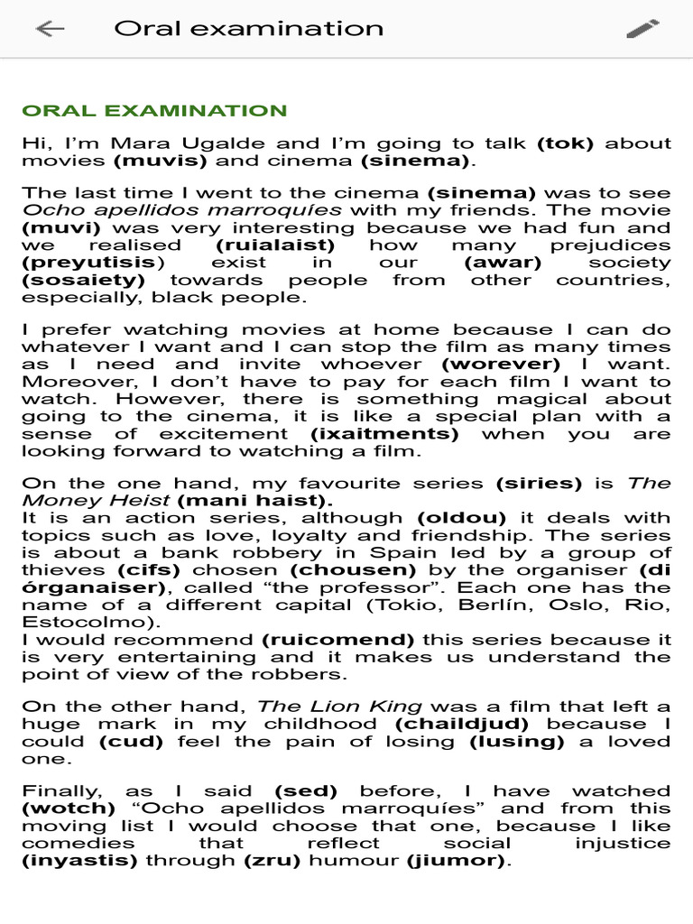 Oral examination | PDF