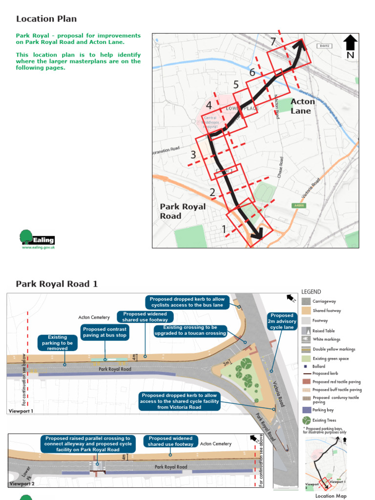 Park Royal Road and Acton Lane Location Plan | PDF | Sidewalk | Cycling Infrastructure