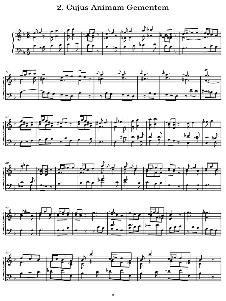 Pergolesi - Cujus - Animam - Gementem | PDF