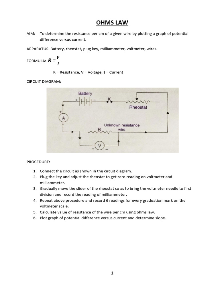 1 Ohms Law | PDF