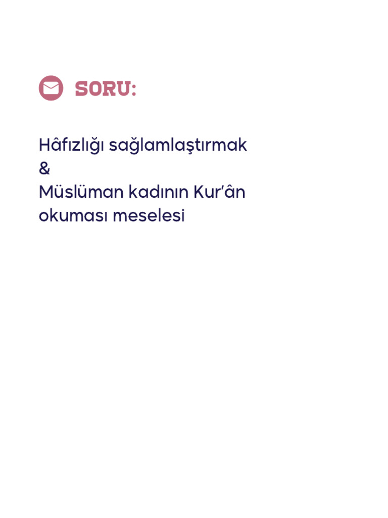 Kur'ân Ve Kadın Diraase | PDF