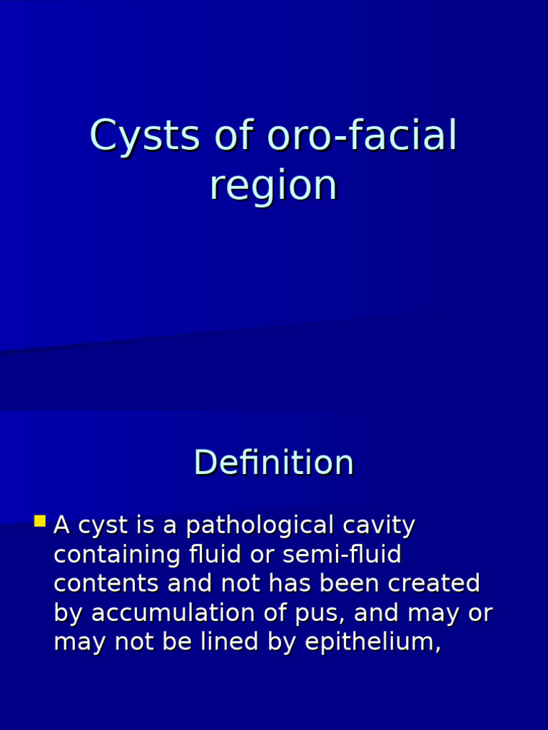 Cysts of Orofacial Region | PDF