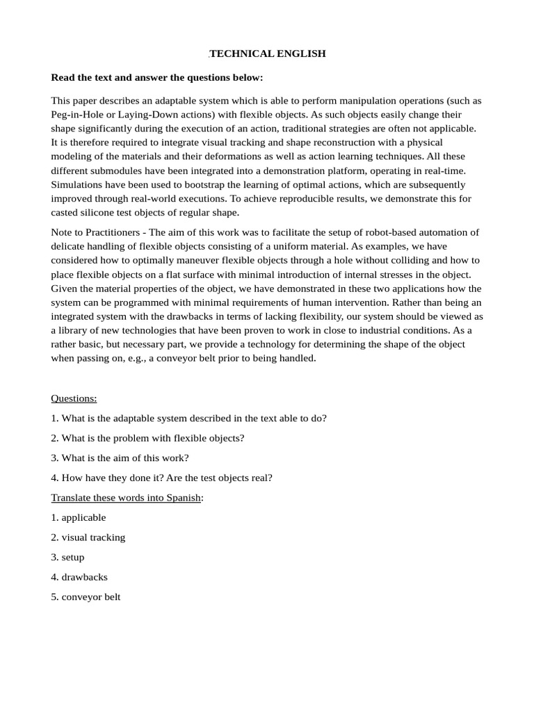 Technical English 1 | PDF