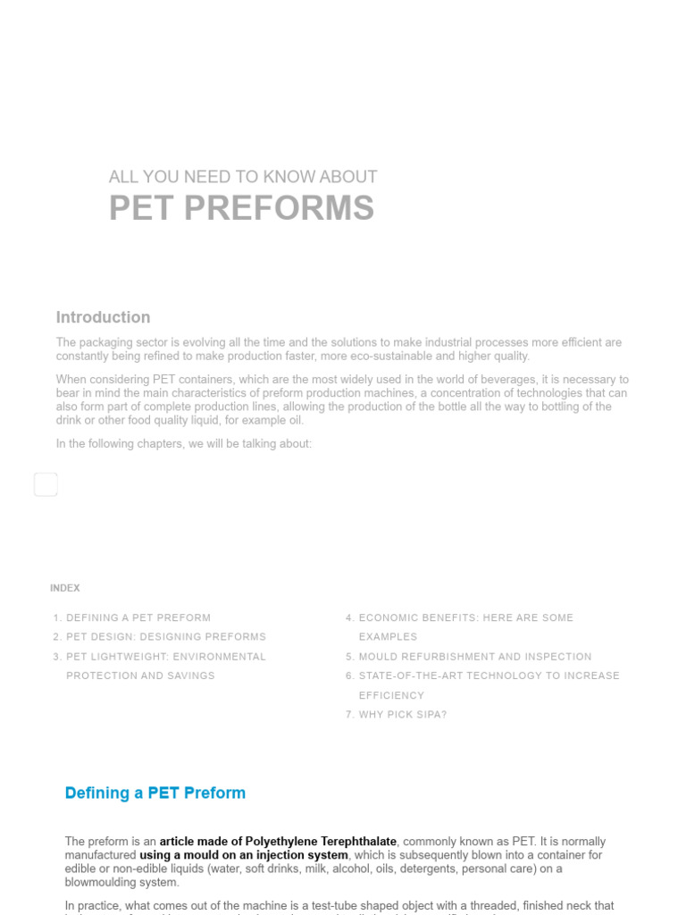 All You Need To Know About PET Preforms | PDF