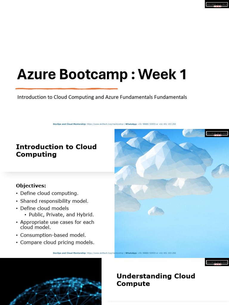 Azure Session 1 - Introduction To Cloud Computing and Azure Fundamentals | PDF | Cloud Computing ...