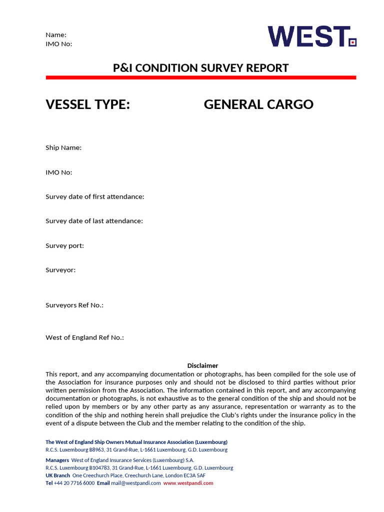 UPDATE Form-Bulk-Carrier-General-Cargo-Container | PDF