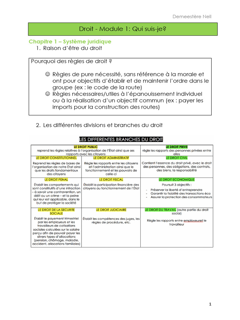 Synthese Module 1 Qui Suis Je | PDF