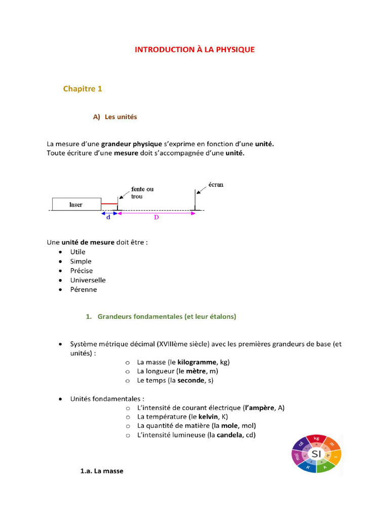 Fiche Introduction A La Physique Cm1 2 3 4 5 6 8 | PDF