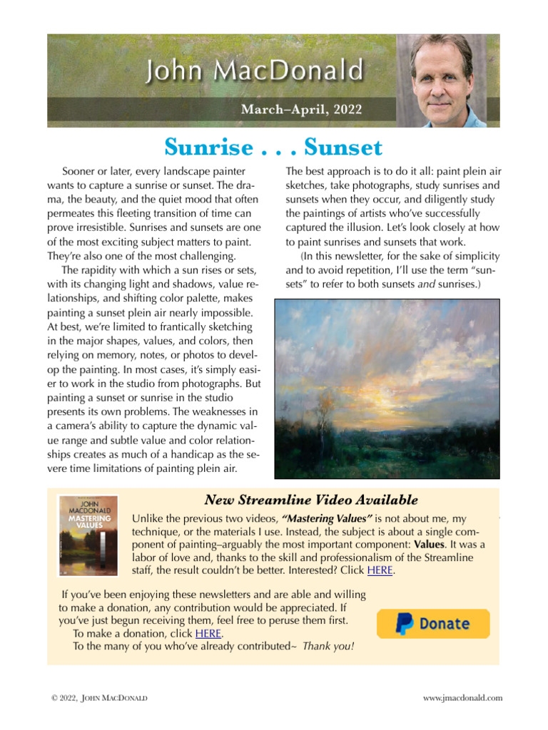 Newsletter Sunrise Sunset | PDF
