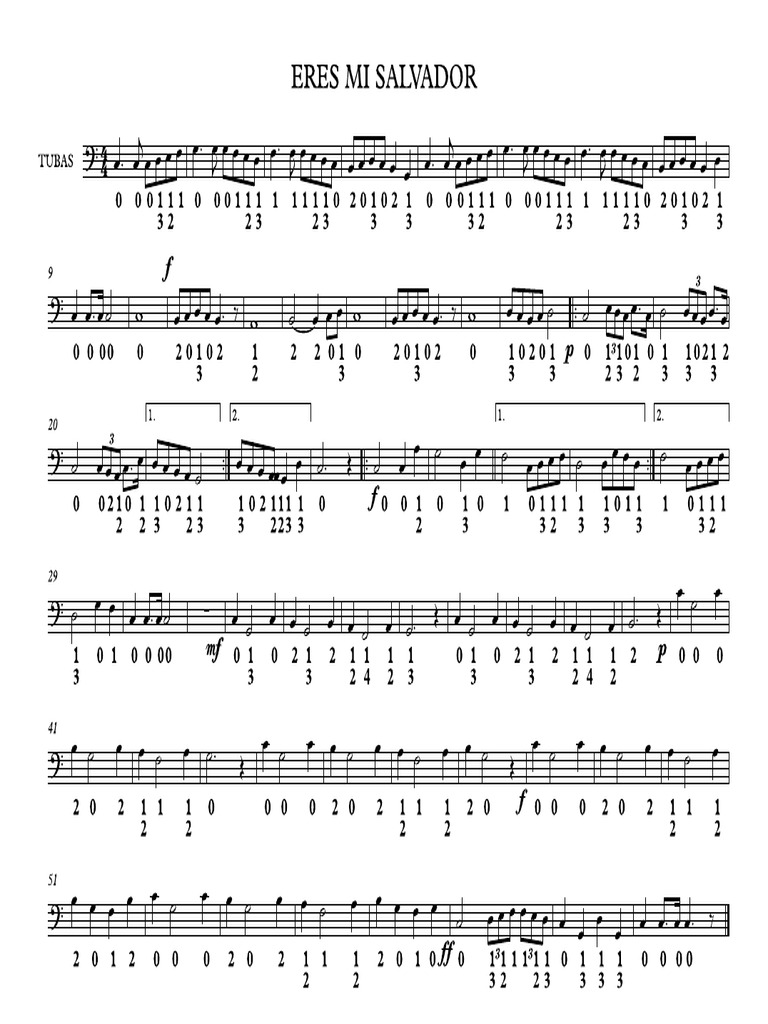 Eres Mi Salvador - Tuba | PDF