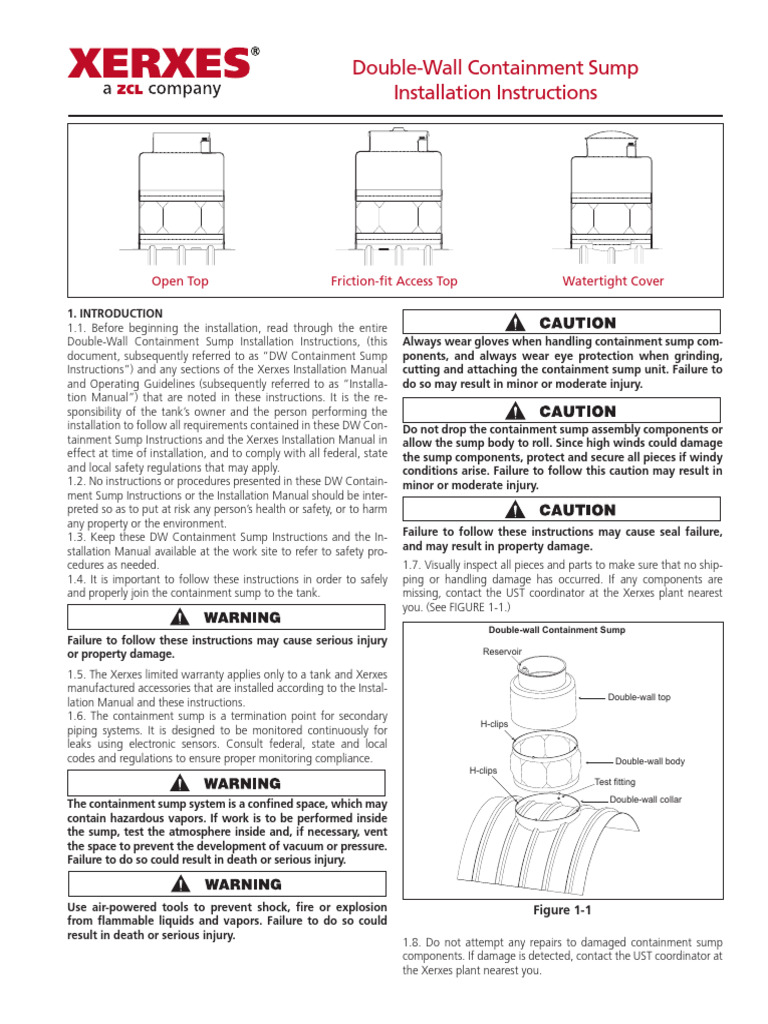 DW Containment Sump Installation | PDF
