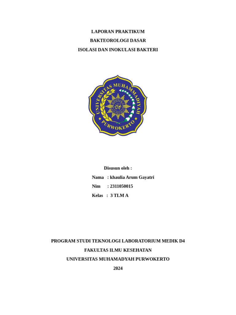 Laprak Bakter Inokulasi Dan Isolasi Bakter | PDF