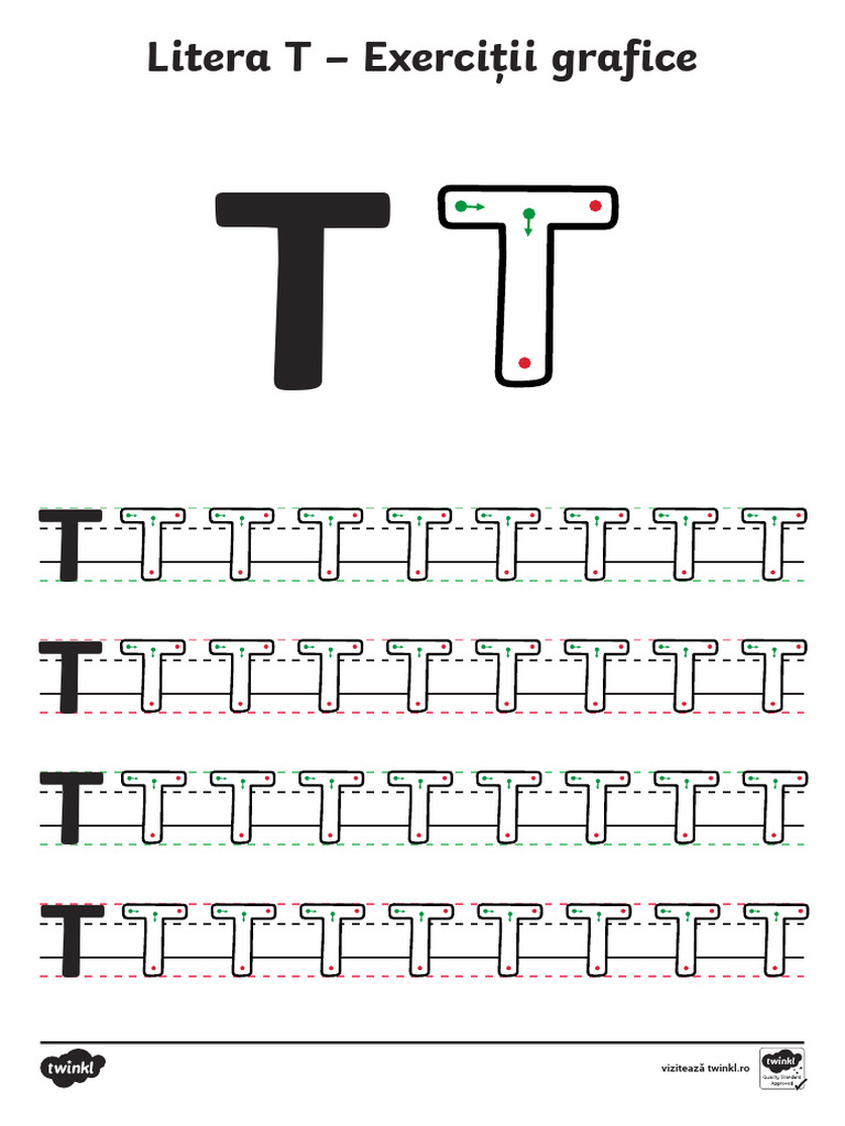 Litera T - Exercitii Grafice | PDF