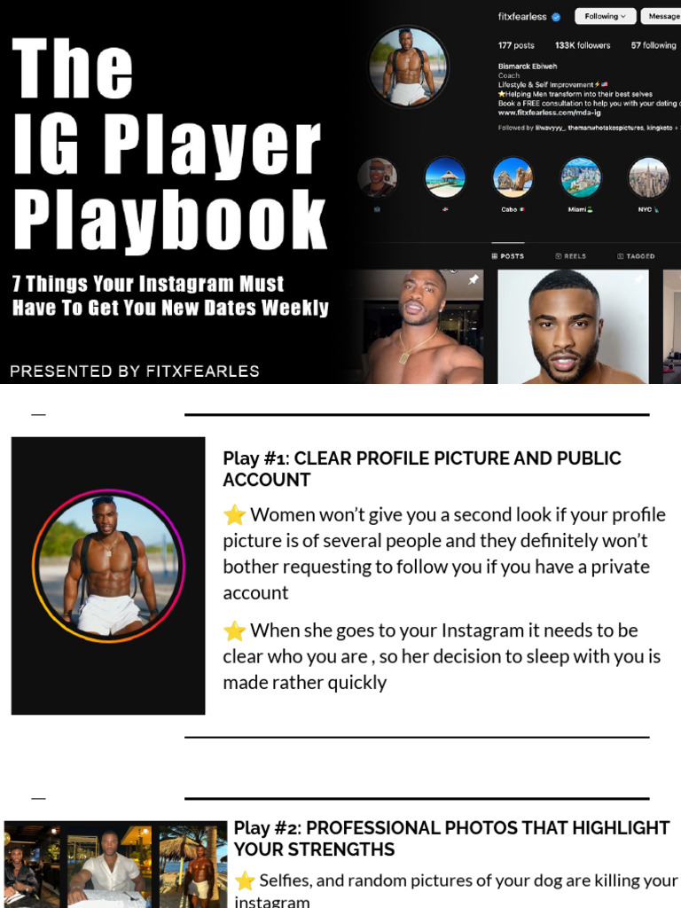 IG Player Playbook - Presented by FitXFearless | PDF