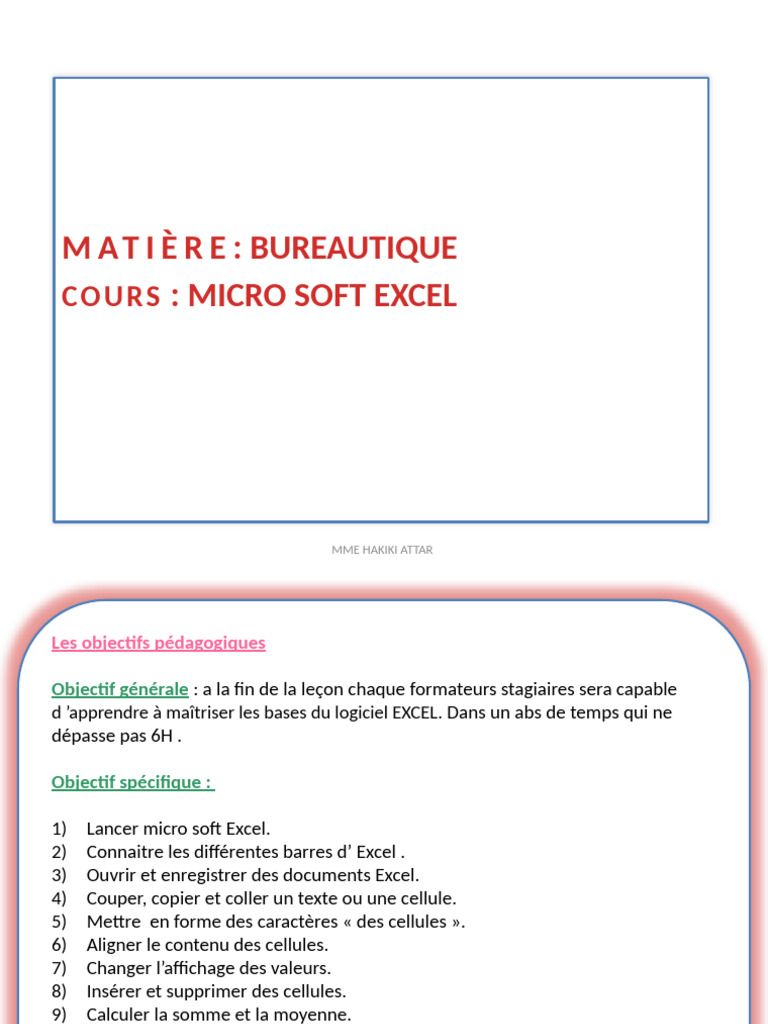 Cours Excel | PDF