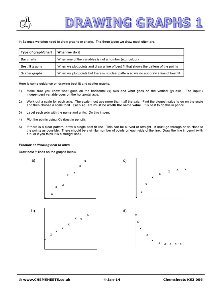Chemsheets KS3 006 Drawing Graphs 1 | PDF | Scatter Plot | Chart