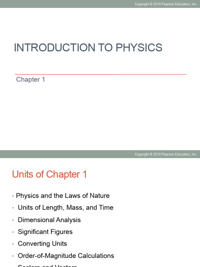 Class 1 (INTRODUCTION TO PHYSICS) | PDF