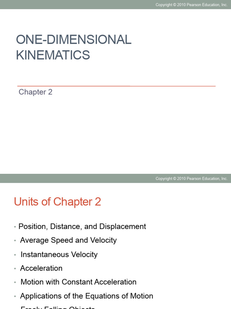 Class 2 (One Dimension Kinematics) | PDF