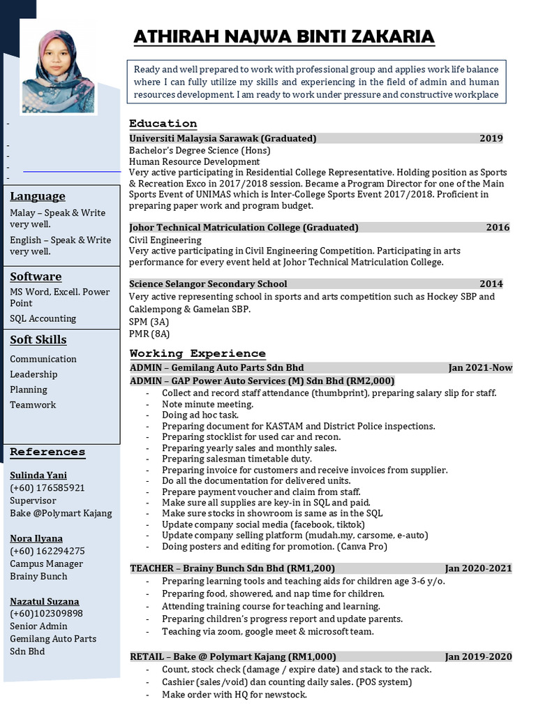 Athirah Najwa Binti Zakaria-1 | PDF