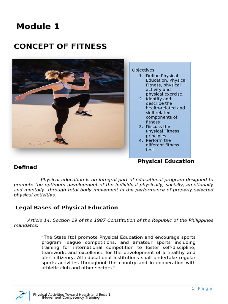 PATHFIT Final Copy Module 1 | PDF | Physical Fitness | Strength Training
