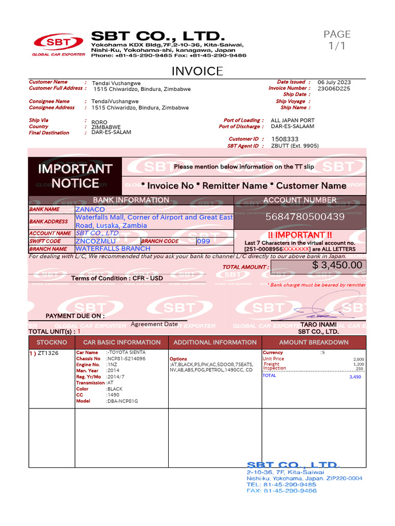 Sbt.co.Invoice20230714 | PDF