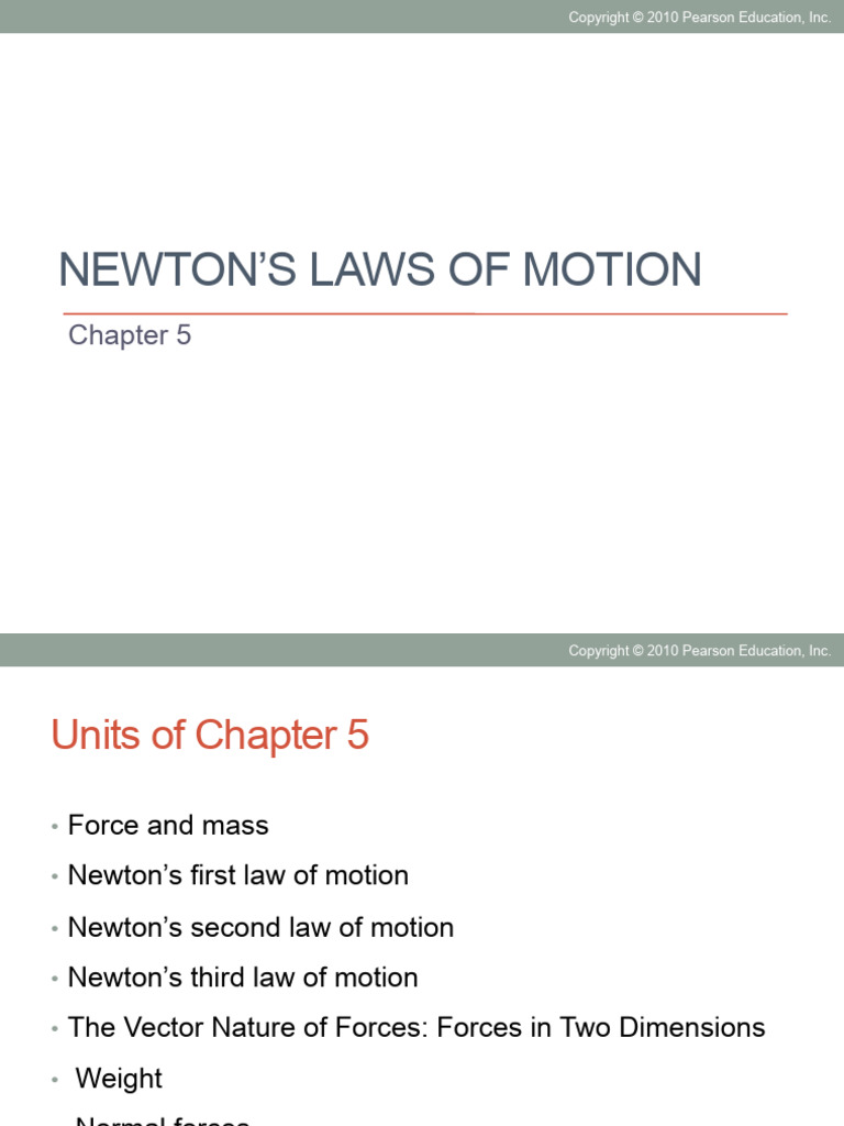 Class 5 (NEWTON'S LAWS OF MOTION) | PDF