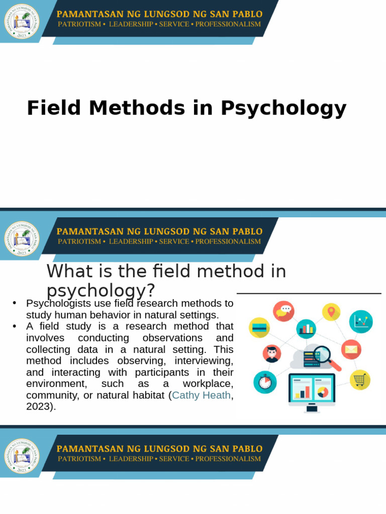 Field Methods in Psychology. P1 | PDF
