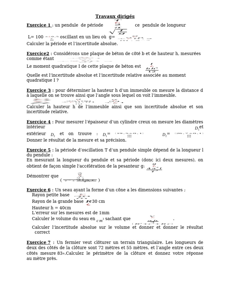 Travaux Dirigés Seconde C2 | PDF
