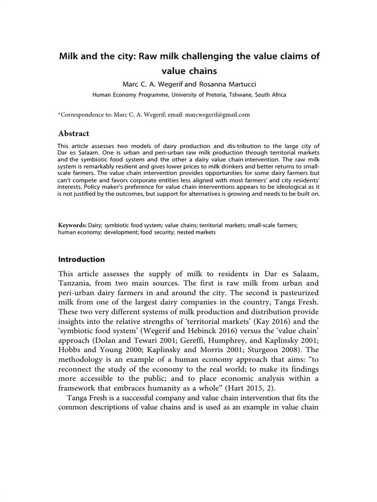 Wegerif Milk 2019 | PDF