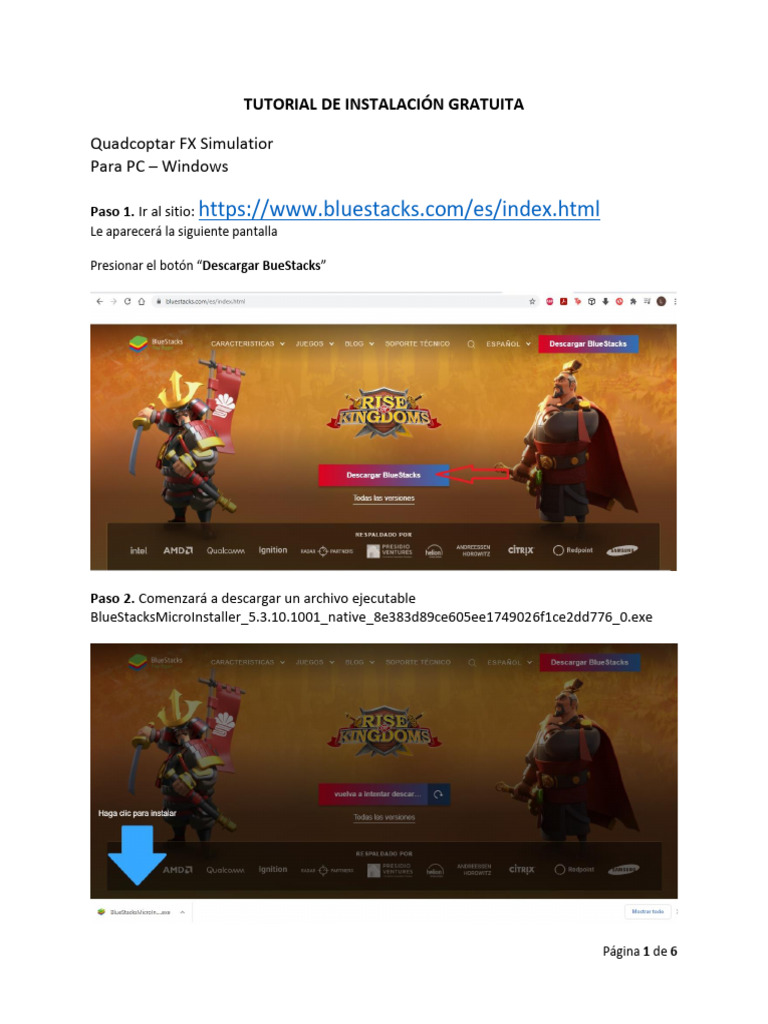 Tutorial de Instalación Quadcopter Free PC | PDF
