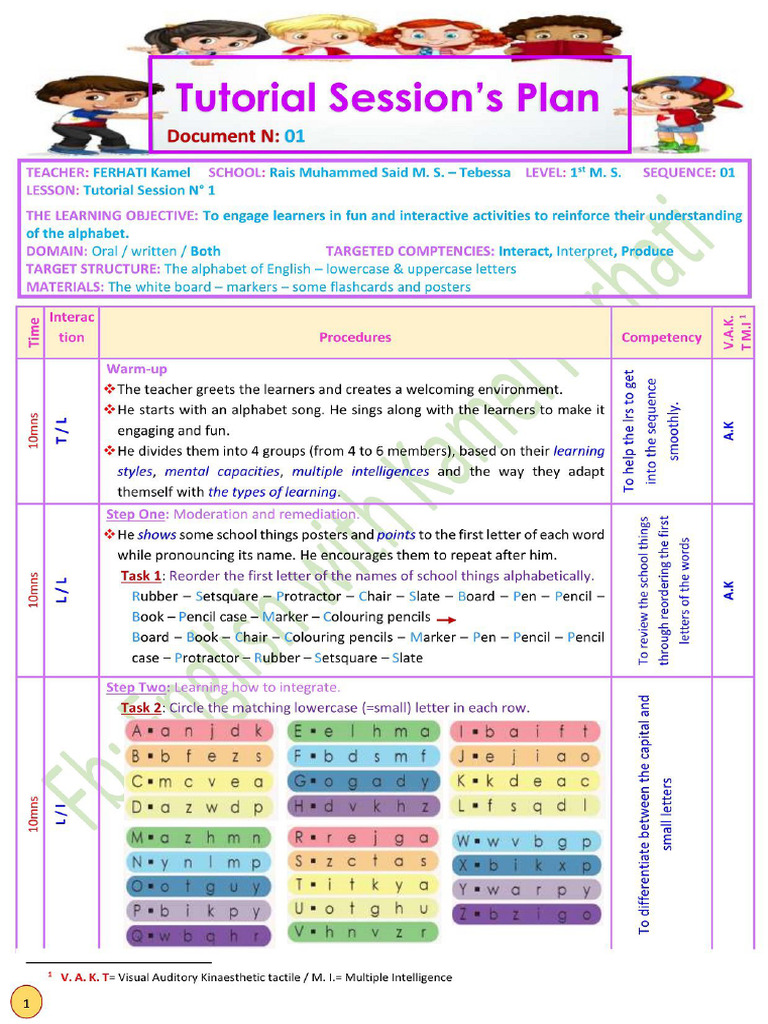 1st M. S., Tutorial Sessions, Lesson 1, 24-25 - For Telegram | PDF
