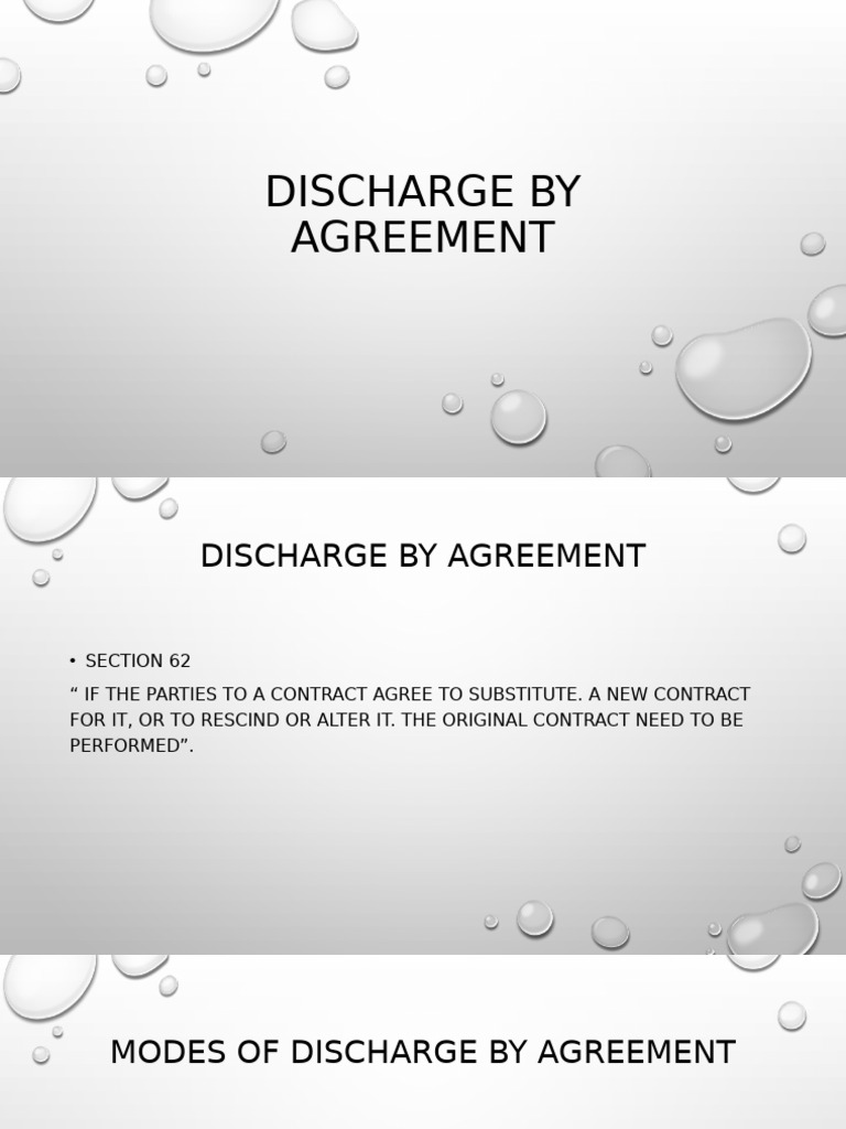 Discharge by Agreement | PDF