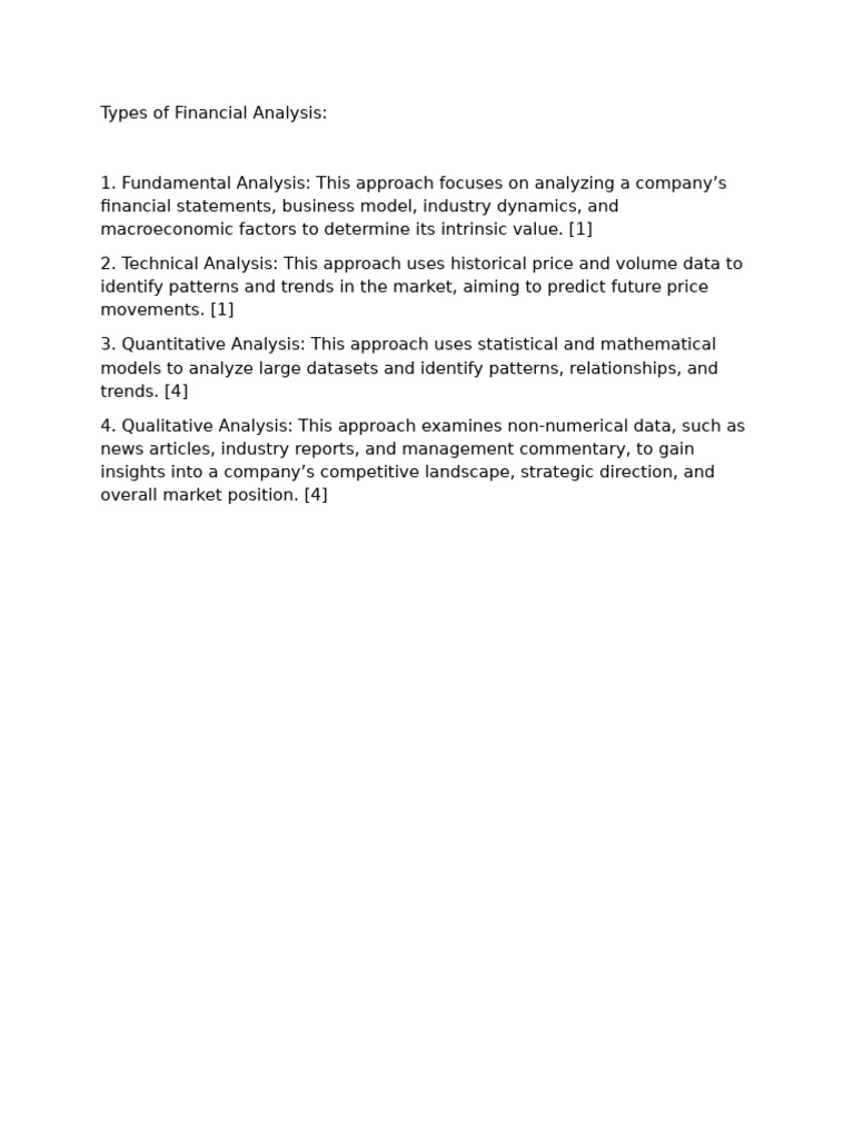 Types of Financial Analysis | PDF