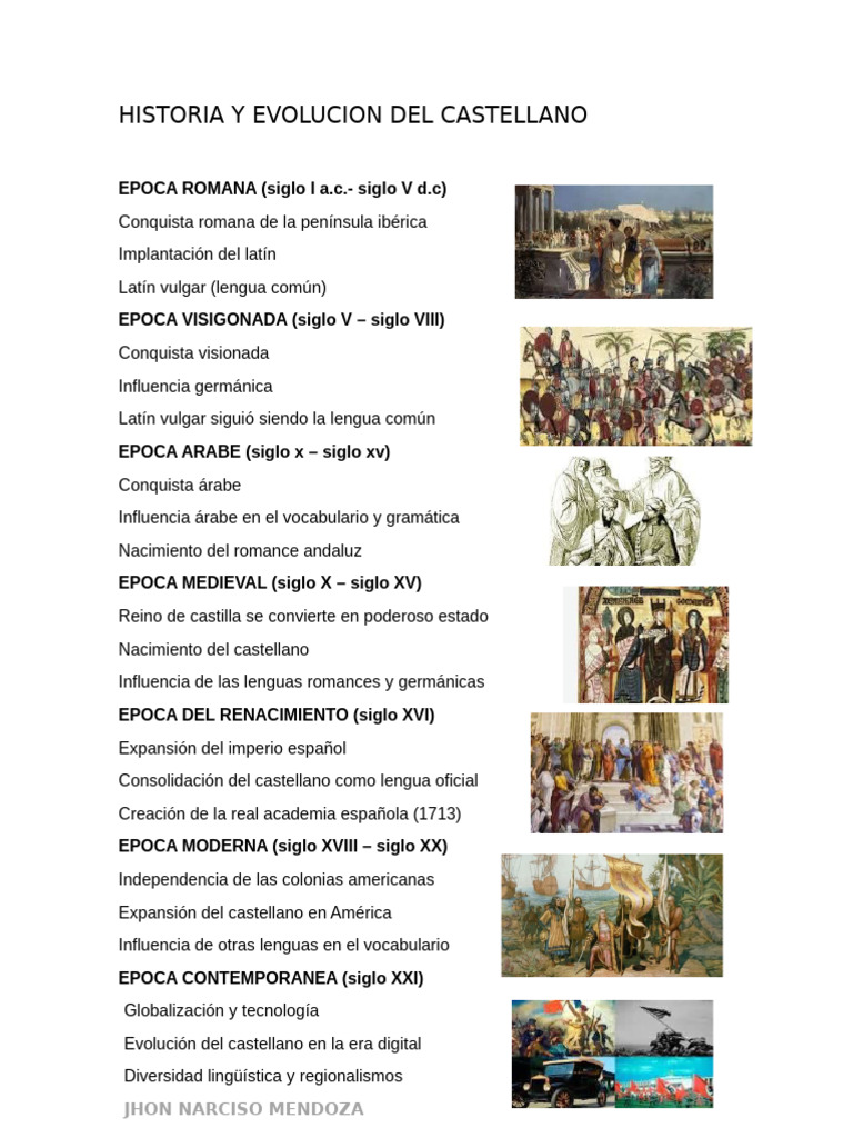 Historia y Evolucion Del Castellano | PDF