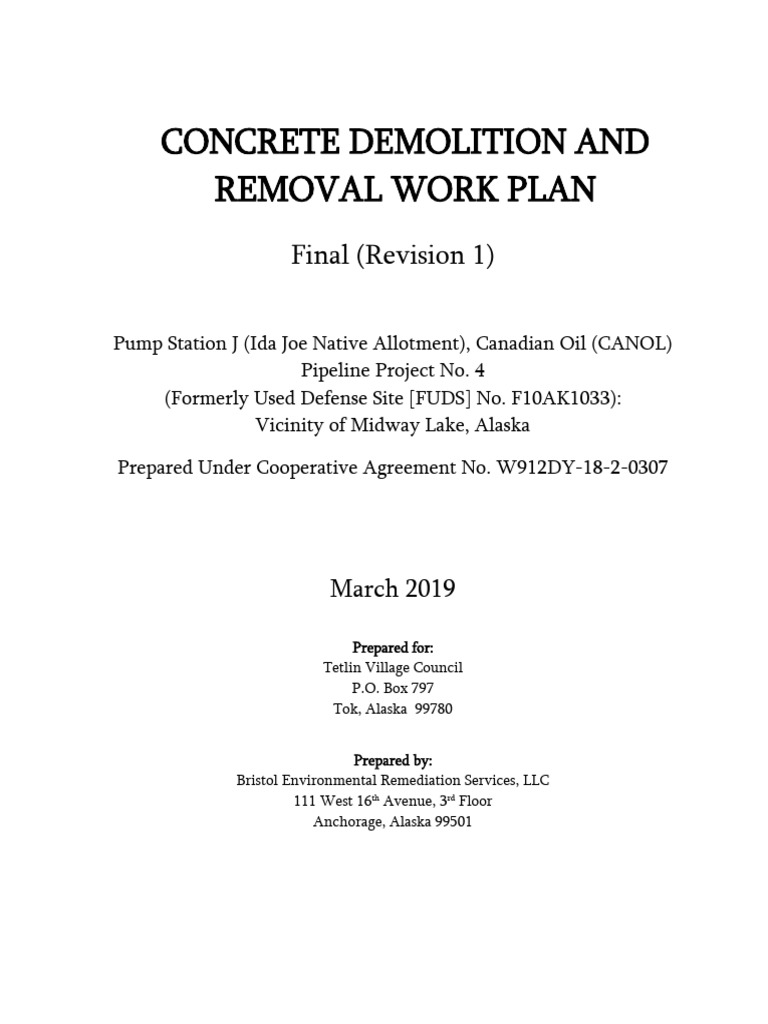 DEMOLITION WORK PLAN FOR MASONRY | PDF