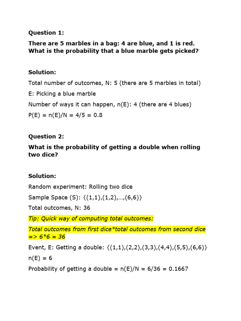 Probability Solved Examples (Week 3) | PDF