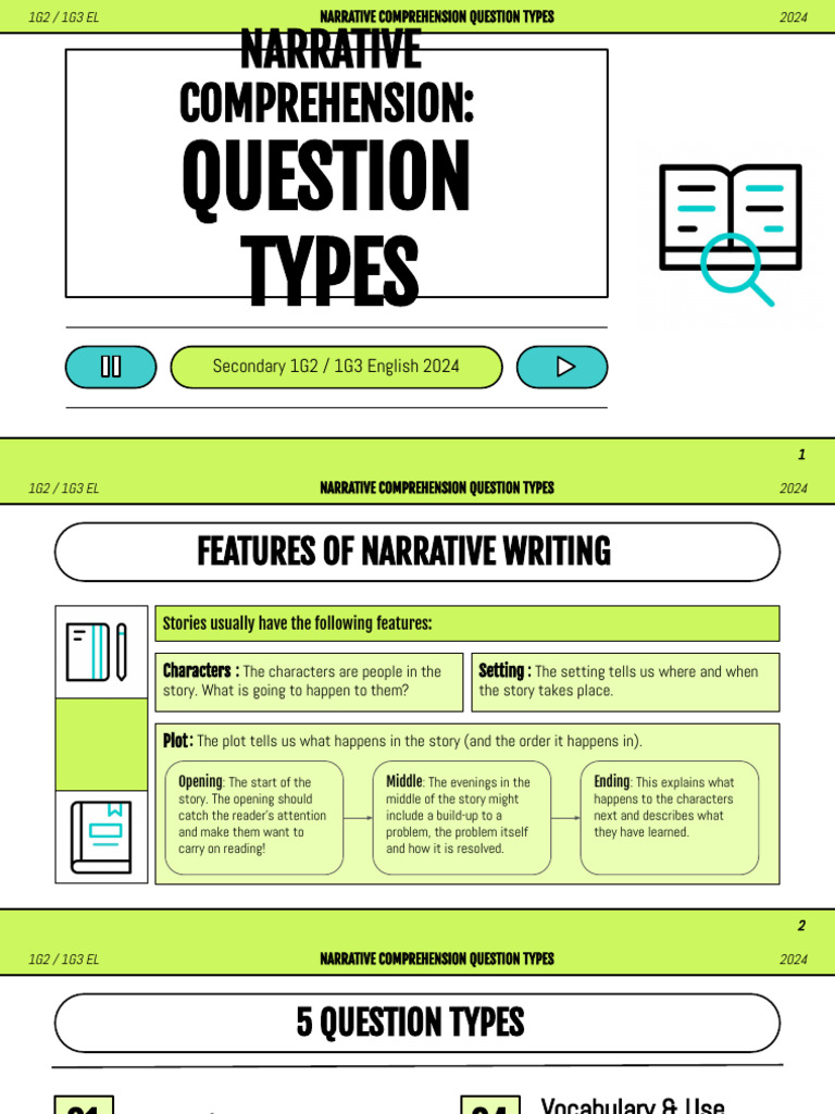 1G2-3 Narrative Comprehension 2024 | PDF