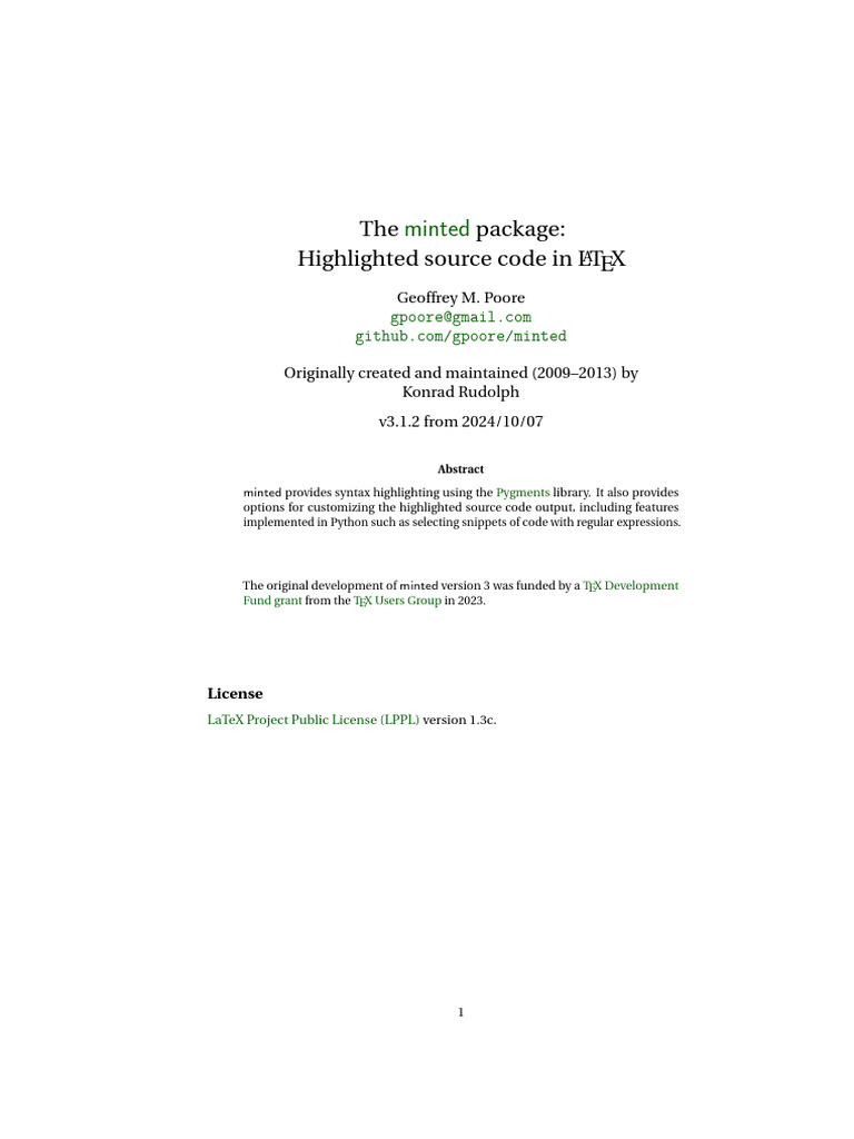 Minted | PDF