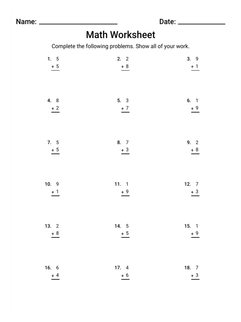 Custom Math WorksheetGenerator - Math Goodies | PDF