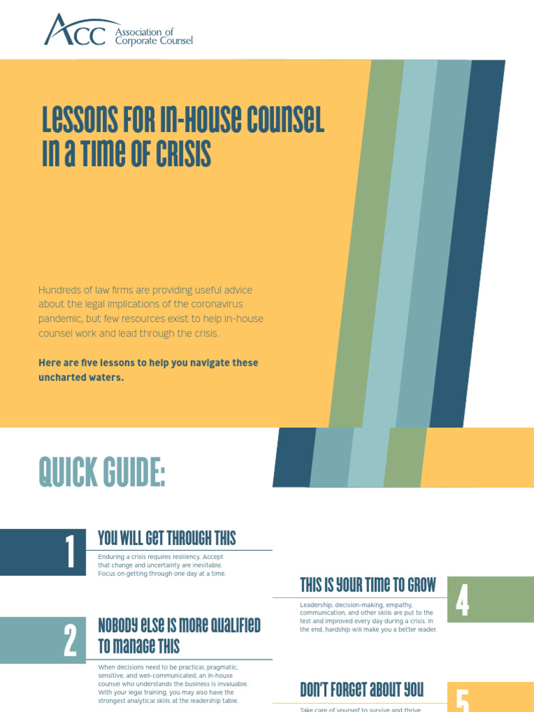 ACC Lessons in Time of Crisis Ebook | PDF