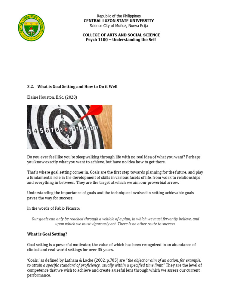 Chap 3 2 What Is Goal Setting and How To Do It Well Edited | PDF