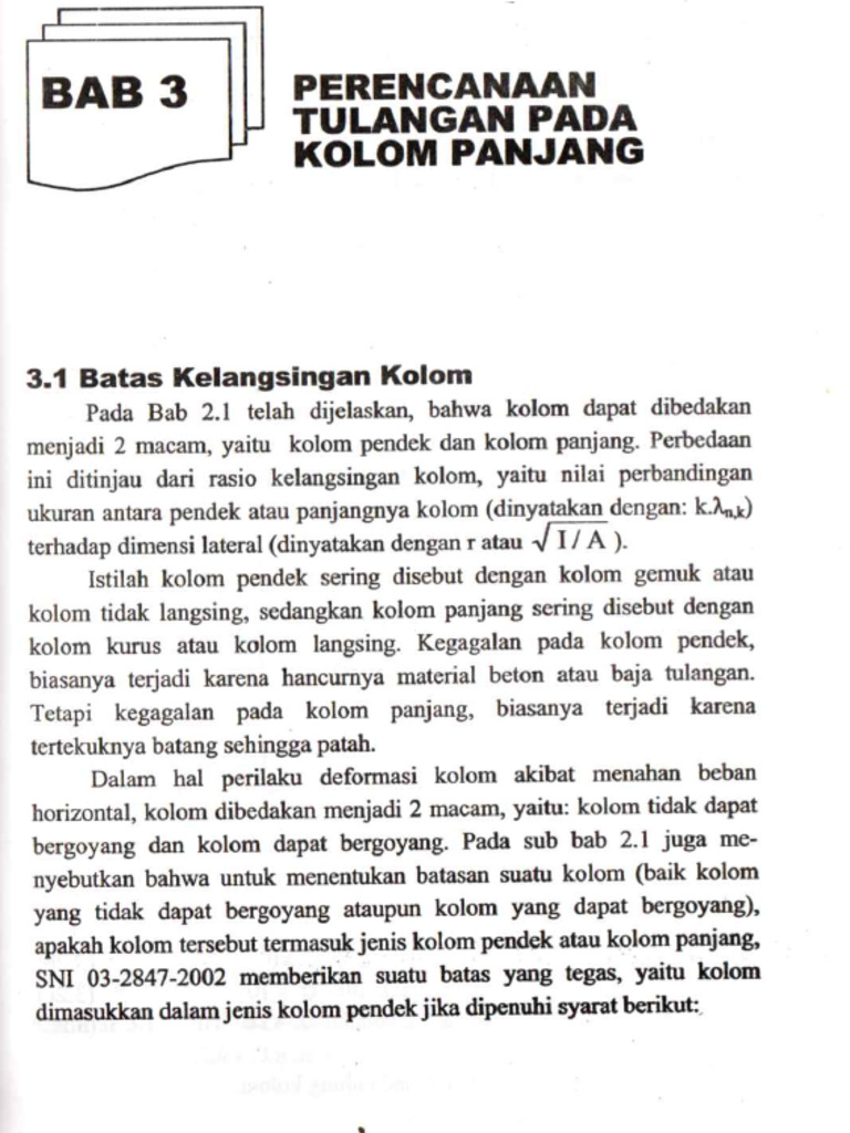 Kolom Panjang | PDF