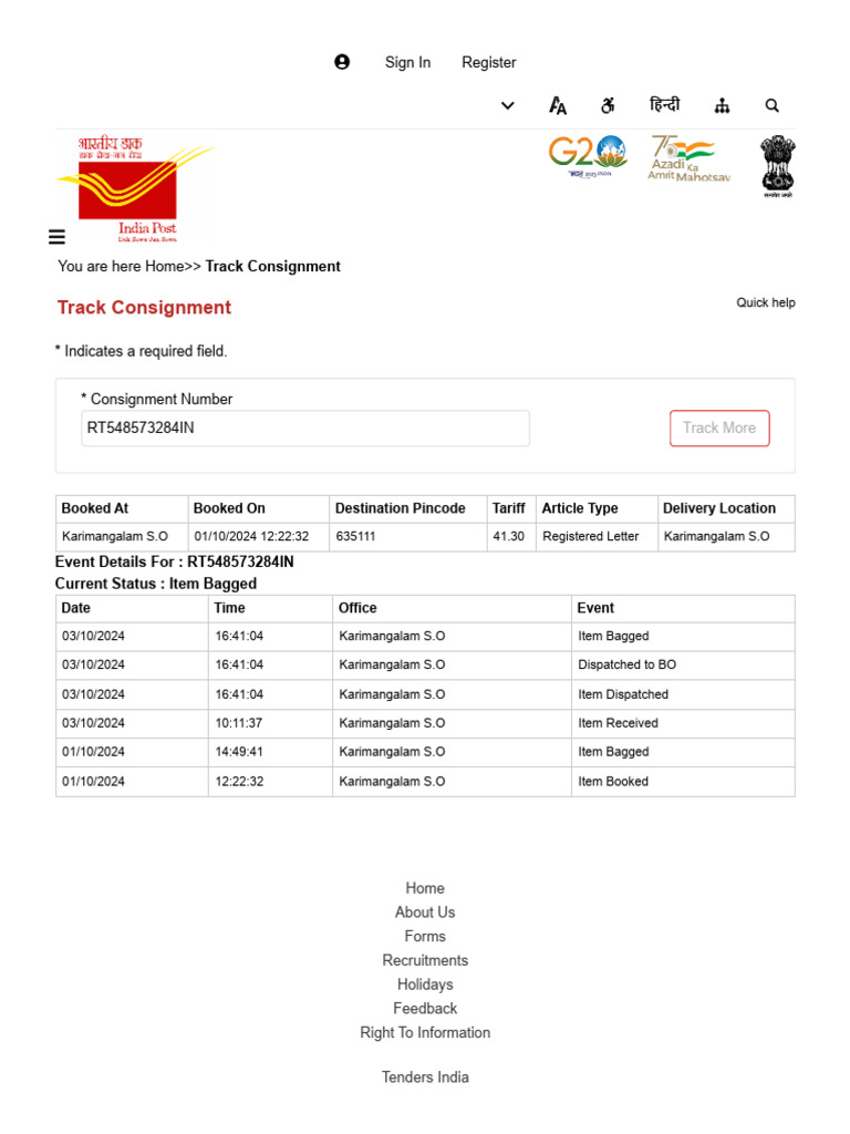 Indiapost - Gov.in Layouts 15 Dop - Portal.tracking Trackconsignment ...