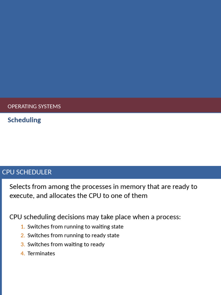 Scheduling | PDF