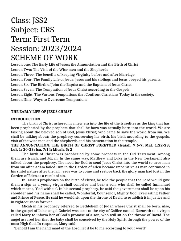 JSS Two First Term Note CRS | PDF