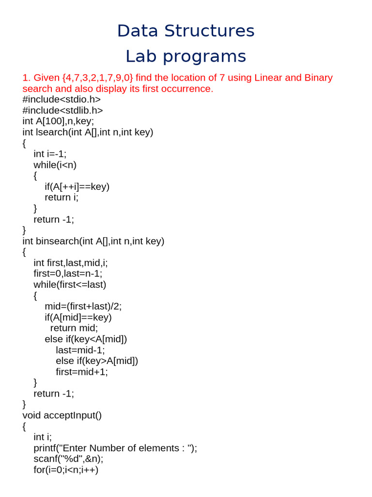 Ds Programs | PDF Ds Programs | PDF