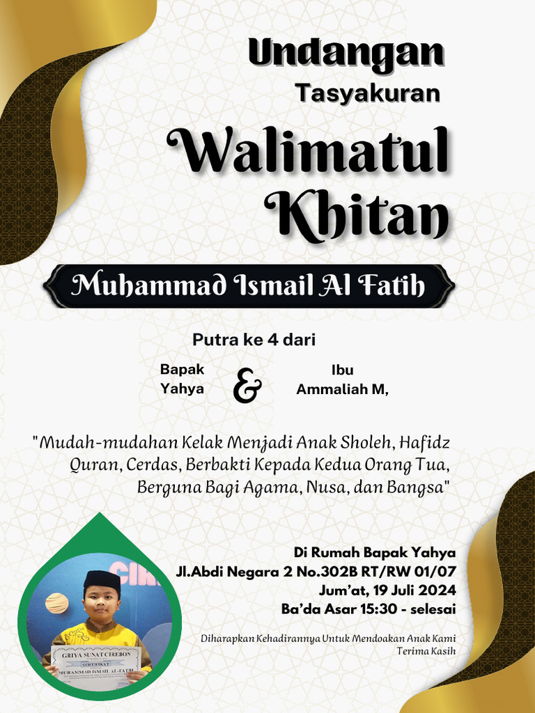 Undangan Sunat Al Fath | PDF