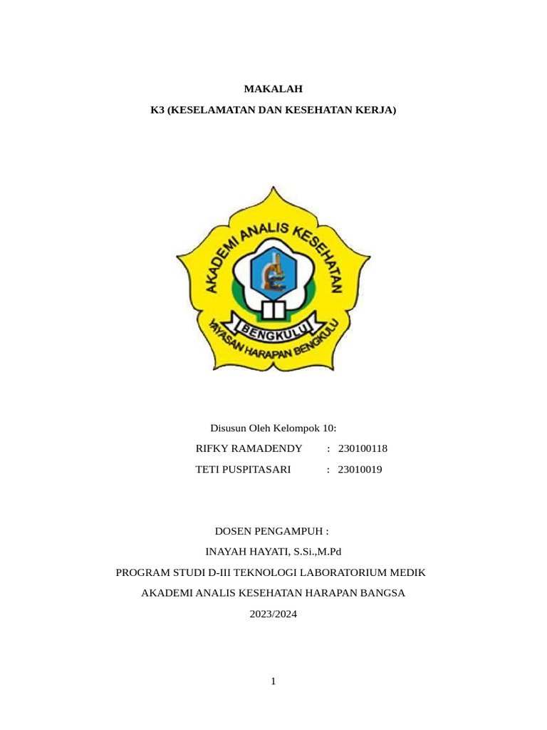 Makalah K3 | PDF